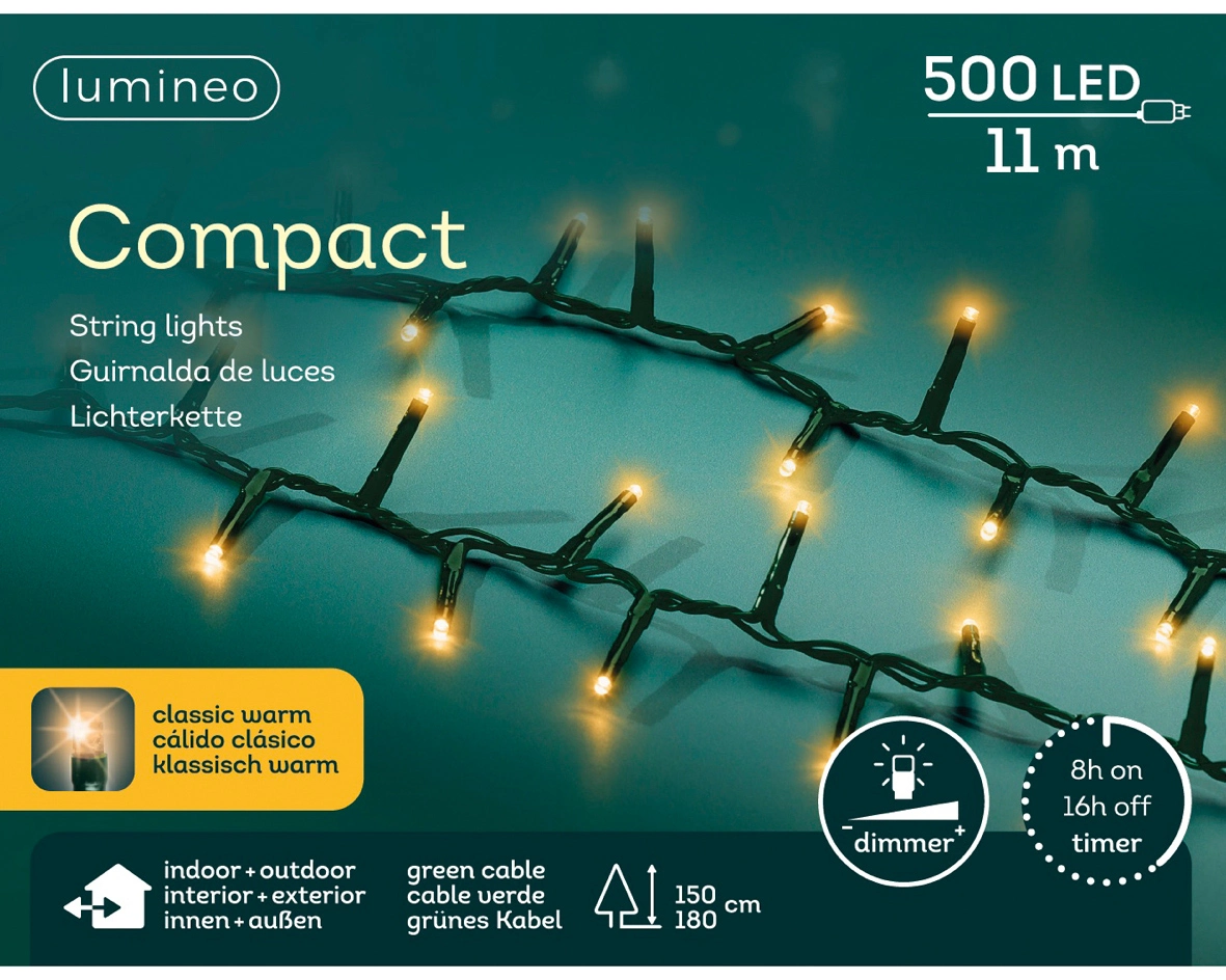 Compact Kerstverlichting | 500 LED | 11m - Tuincollectie.nl