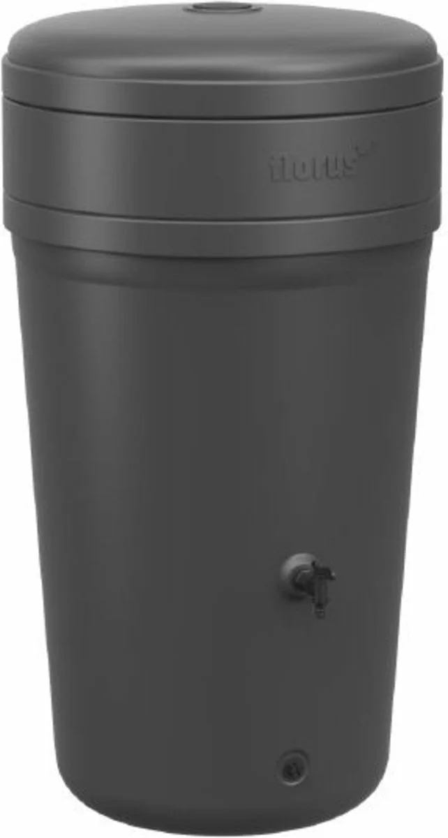 Elho Regenton Florus | 200 Liter inhoud | Zwart - Tuincollectie.nl