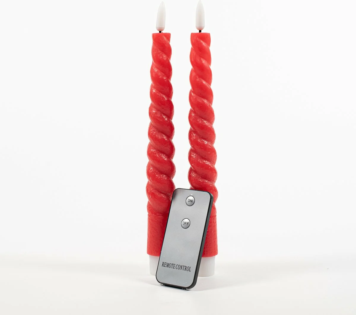 LED Dinerkaars | Swirl | Wax | 2st | Rood - Tuincollectie.nl